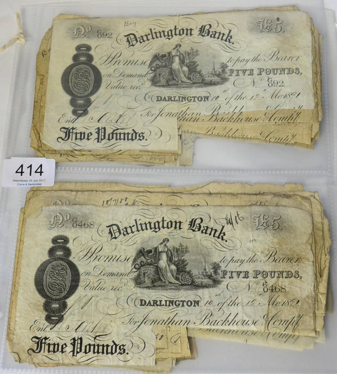 Lot 414 - 45 x 19th Century Provincial Banknotes