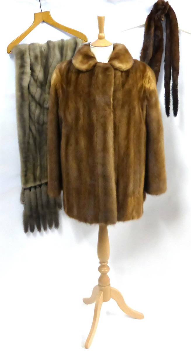 Lot 1061 - Norwich Fur Co Pale Brown Fur Jacket, grey