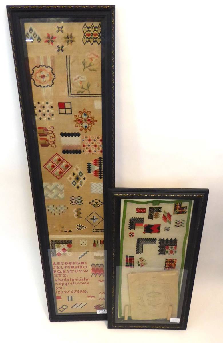 Lot 2231 - Two Victorian Student's Samplers,