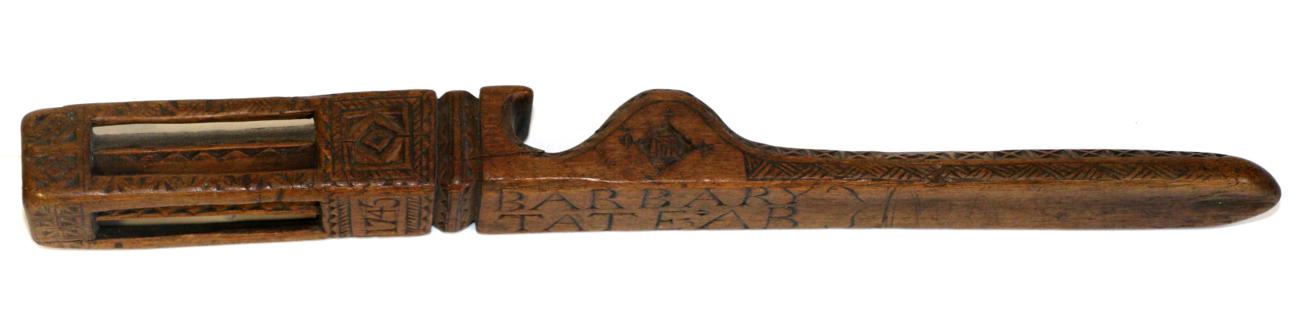 Lot 2088 - A Mid 18th Century Knitting Sheath, with