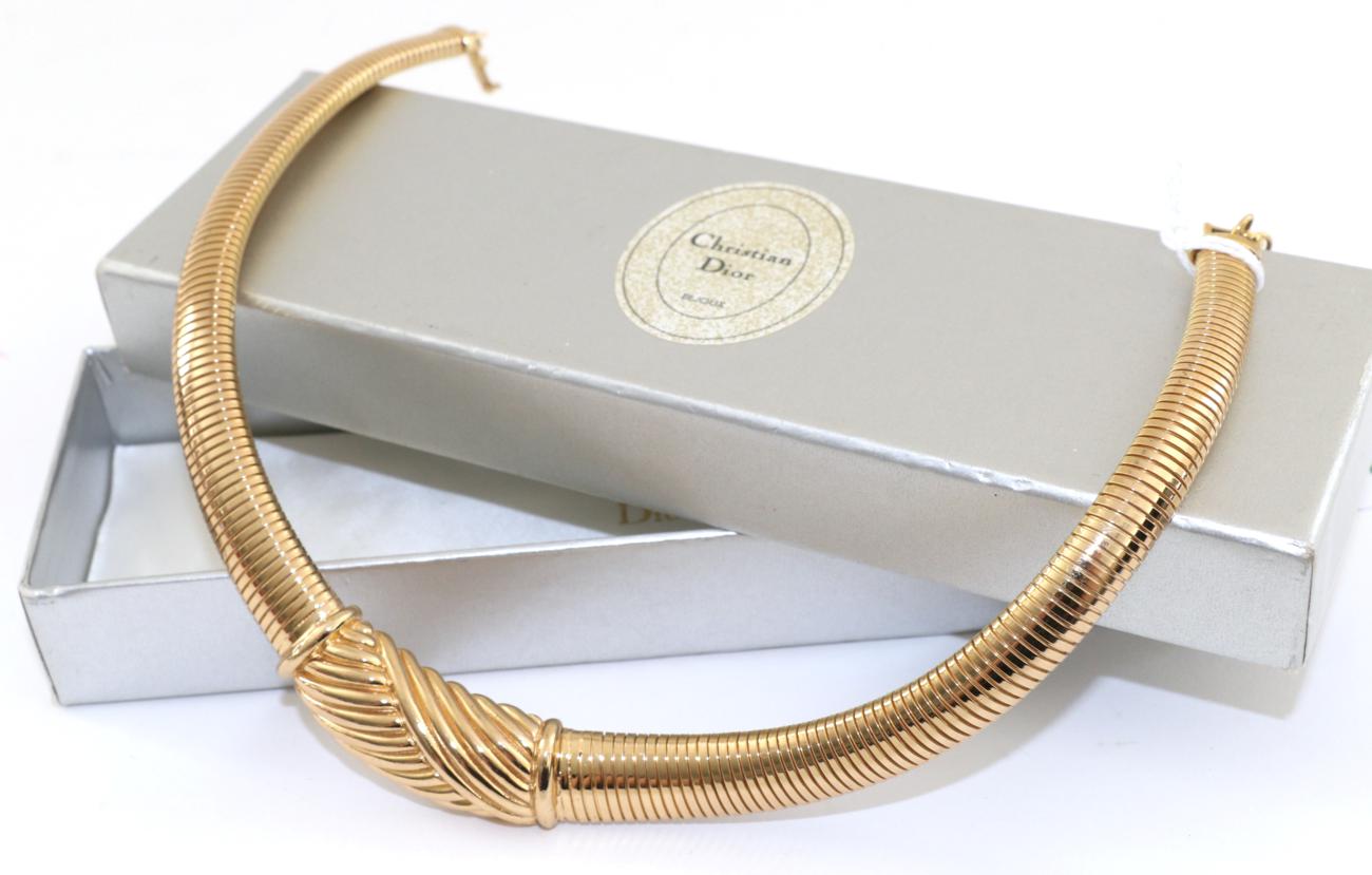 Lot 2205 - A Christian Dior Necklace, a scroll centre