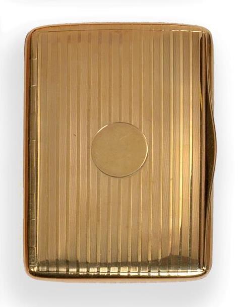 Lot 2208 - A Continental 14ct Gold Cigarette Case,