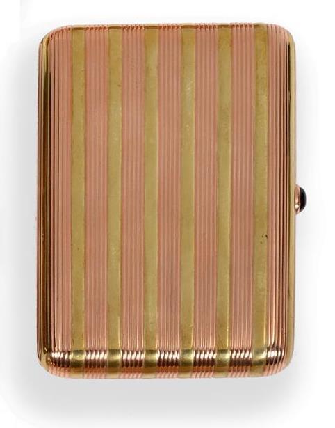 Lot 2211 - A Continental 14ct Gold Cigarette Case,