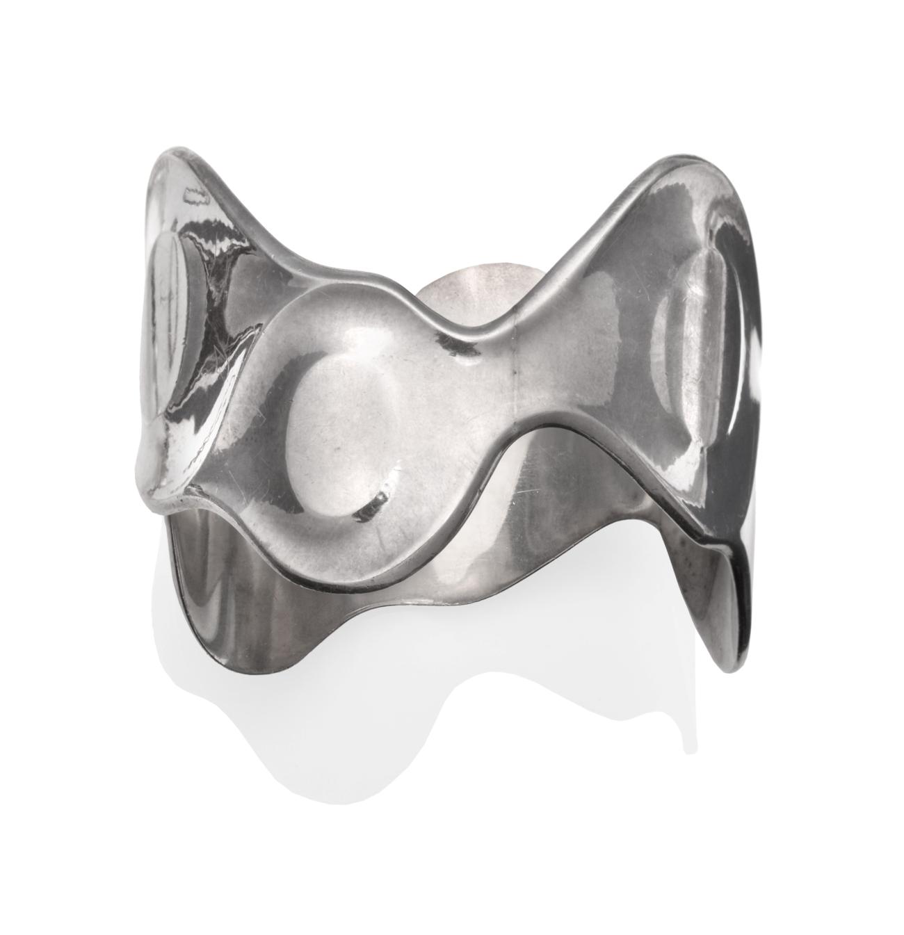 Lot 2113 - A Silver Georg Jensen Cuff Bangle, Designed