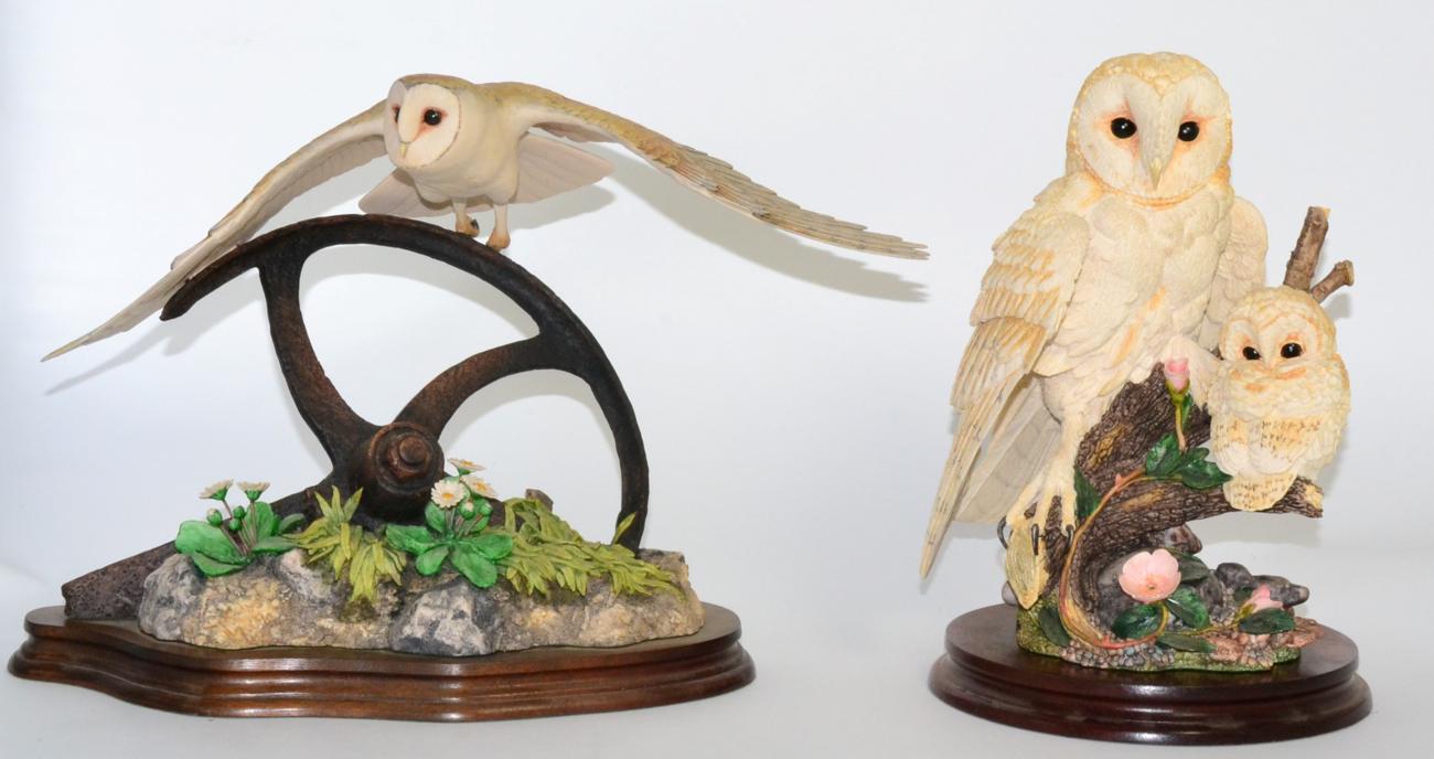 Lot 63 - Border Fine Arts Owl Models Comprising: 'Barn