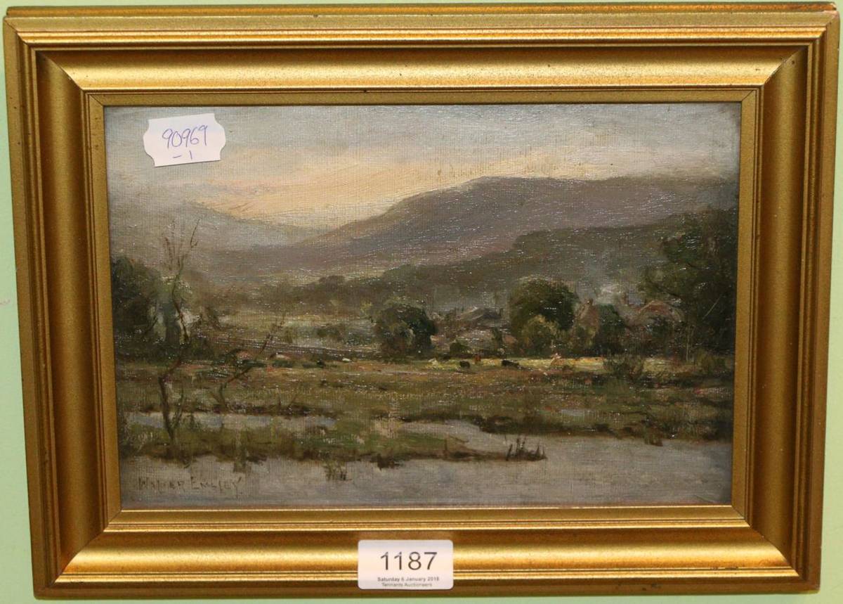Lot 1187 - Walter Emsley (1883-1927) Llangollen, oil