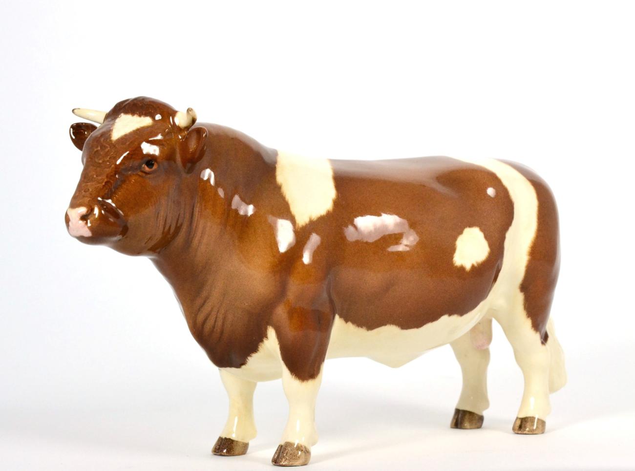 Lot 114 - Beswick Red Friesian Bull, model No. 1439C,