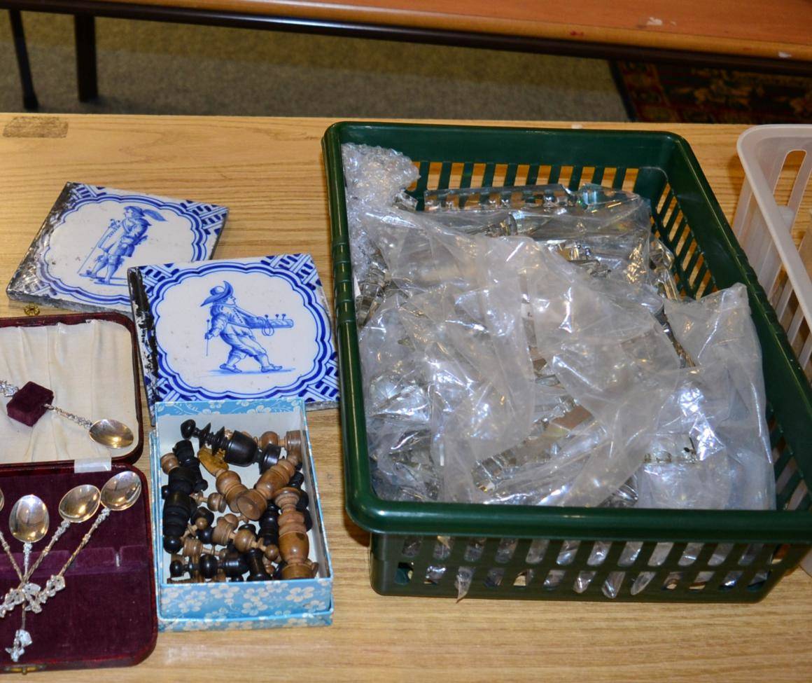 Lot 1191 - A group of ten various Delft tiles (a.f.),