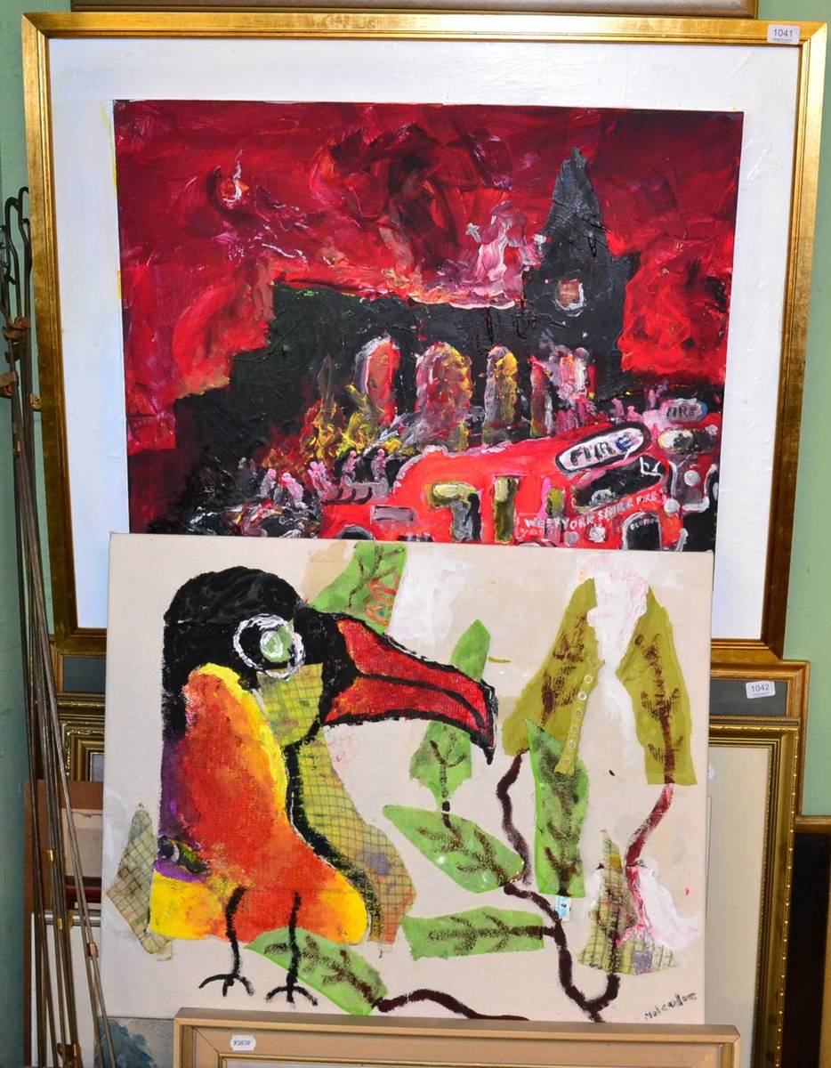 Lot 1041 - Malcolm Scott (Contemporary) Fire at