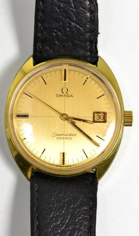 Lot 113 - Omega Seamaster Cosmic gold plated