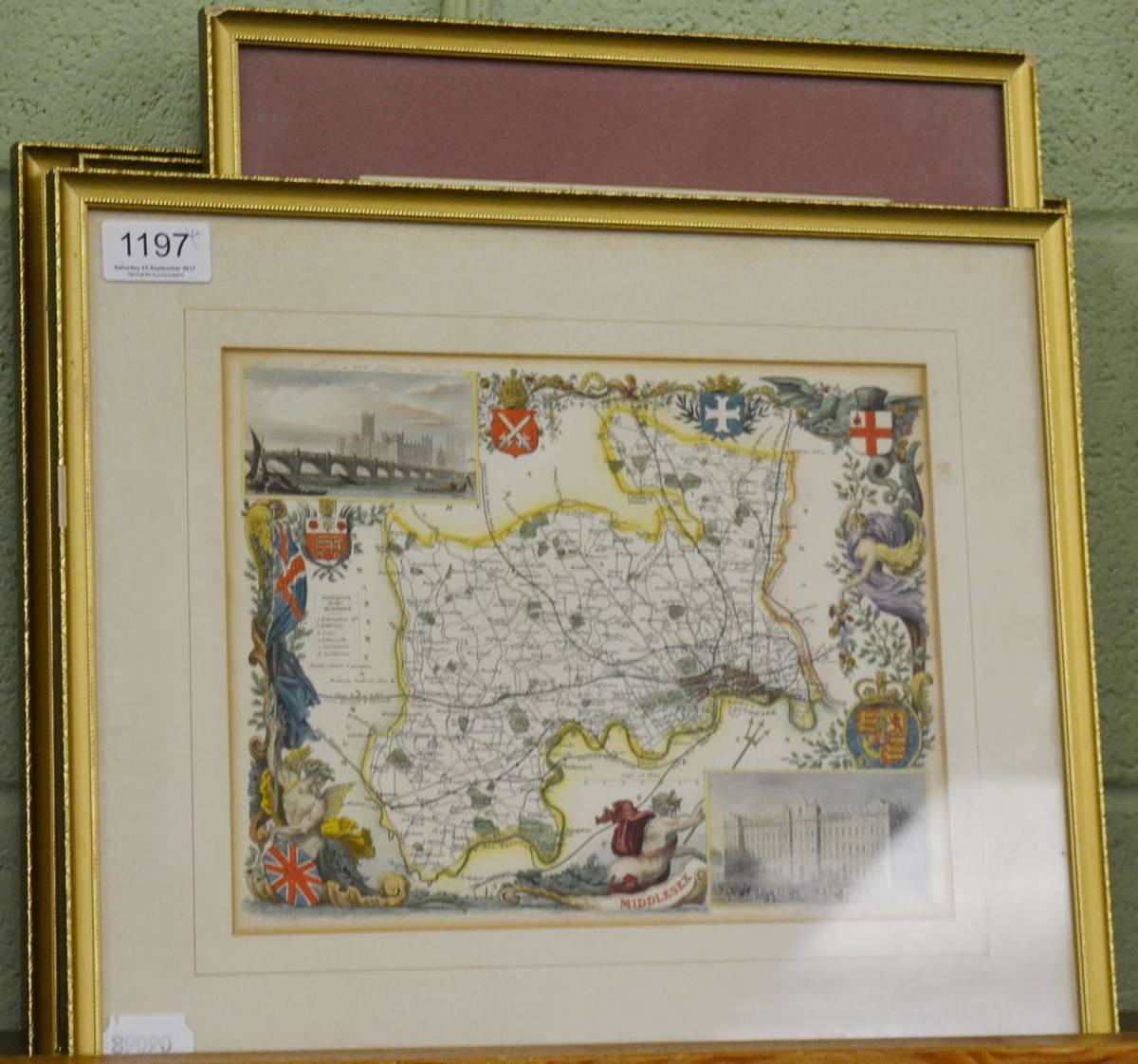 Lot 1197 - Four county maps of the United Kingdom,