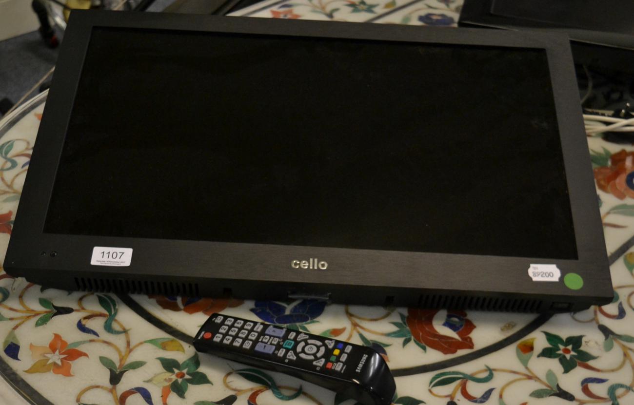 Lot 1107 - A Cello 23"; flat screen TV and remote