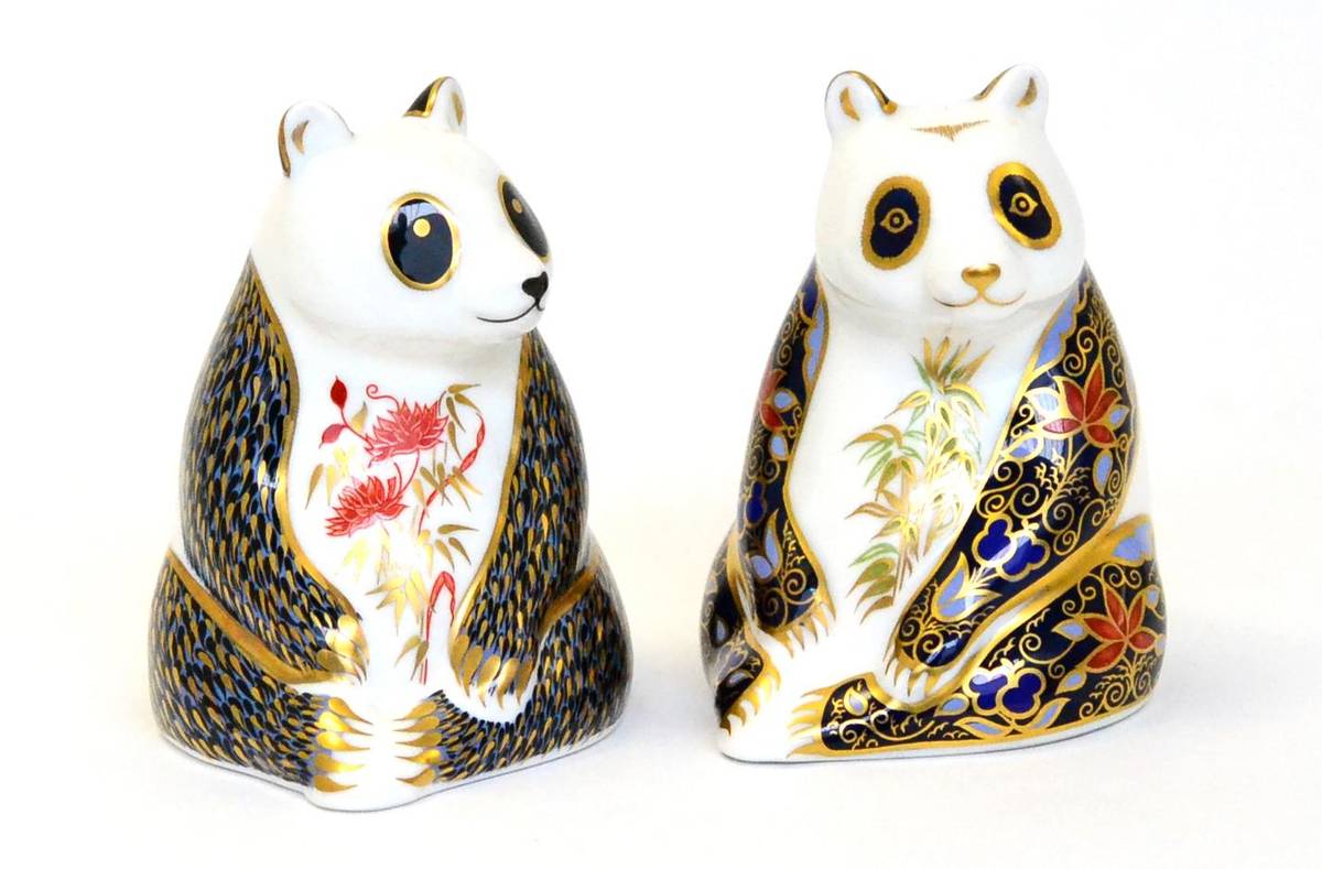 Lot 254 - Two Royal Crown Derby paperweights including: