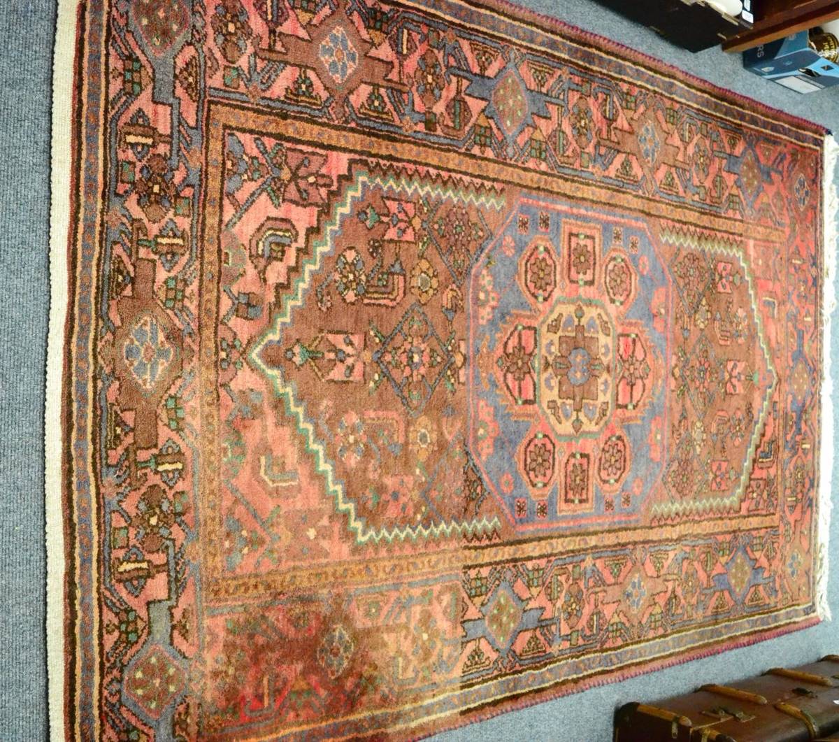 Lot 1157 - Kurdish rug, West Iran, the lozenge field