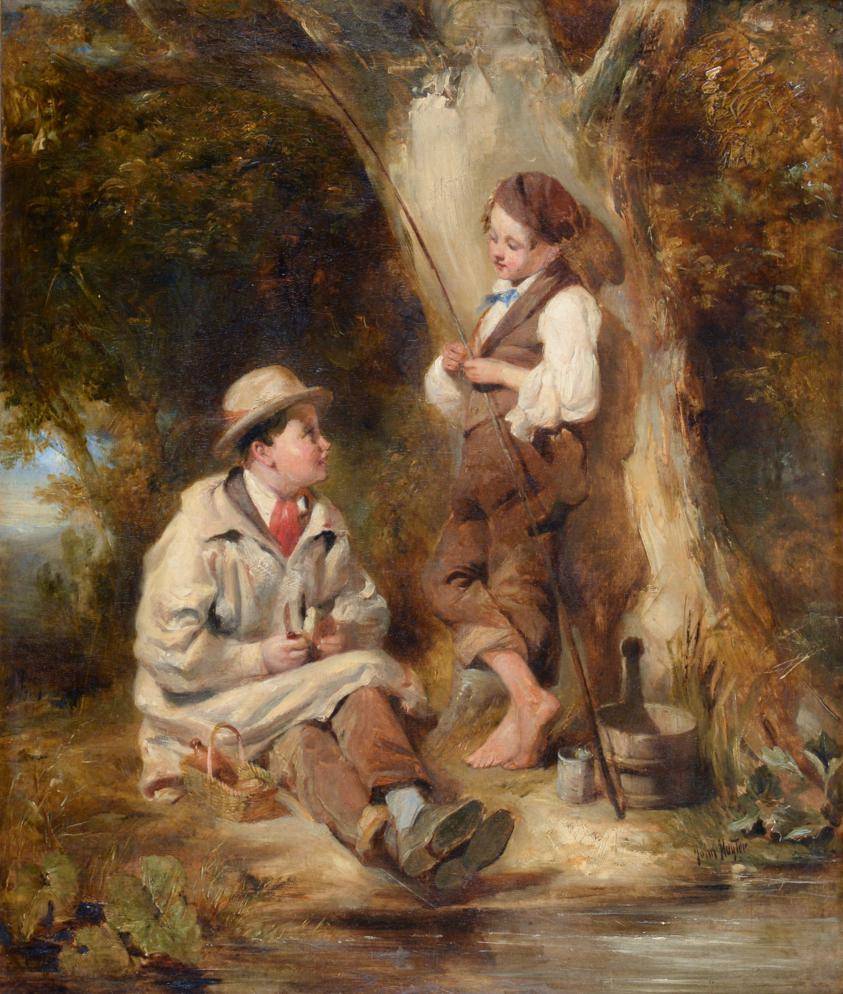 Lot 525 - John Hayter (19th century) Young fisherman