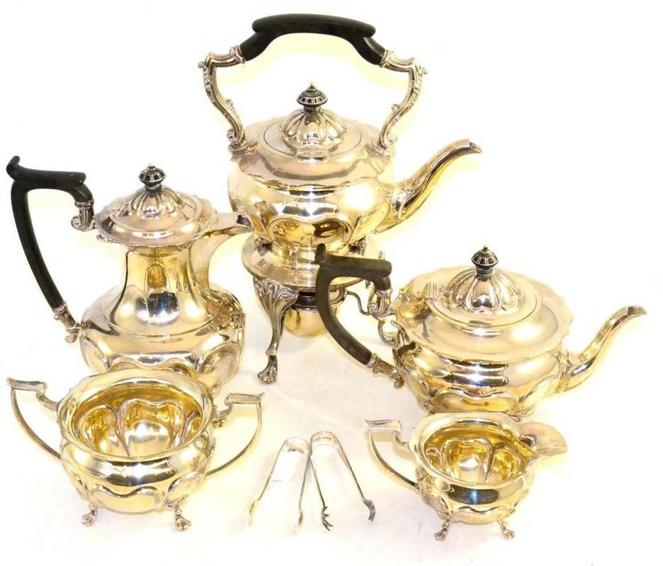 Lot 4 - A five-piece silver tea service, Sheffield