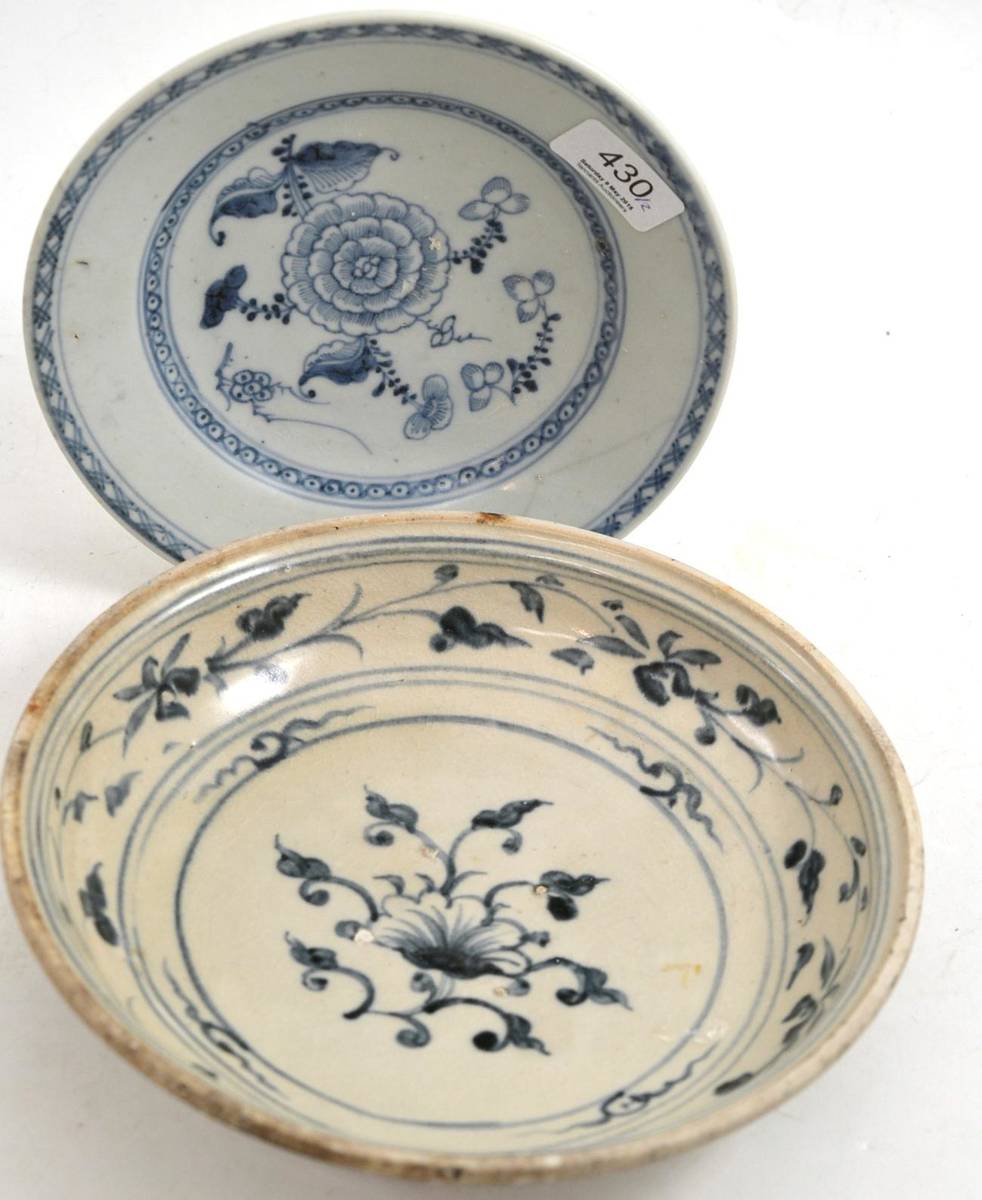 Lot 430 - A Tek Sing 'peony dish' and a Hoi An Hoard
