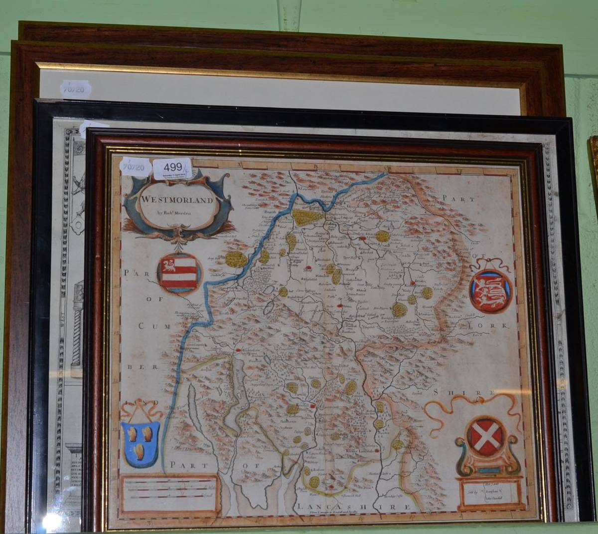 Lot 499 - Morden - Two early hand-coloured maps of