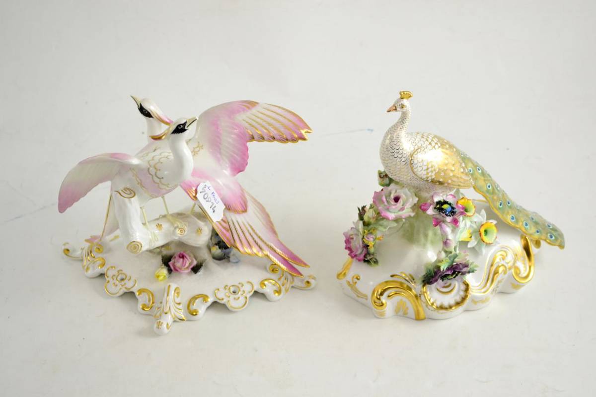Lot 430 - Two Royal Crown Derby birds and boxes