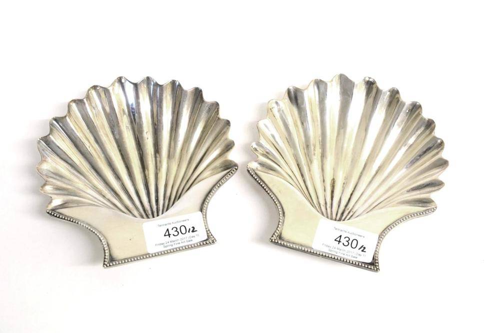 Lot 430 - A Pair of George III Silver Butter Shells,