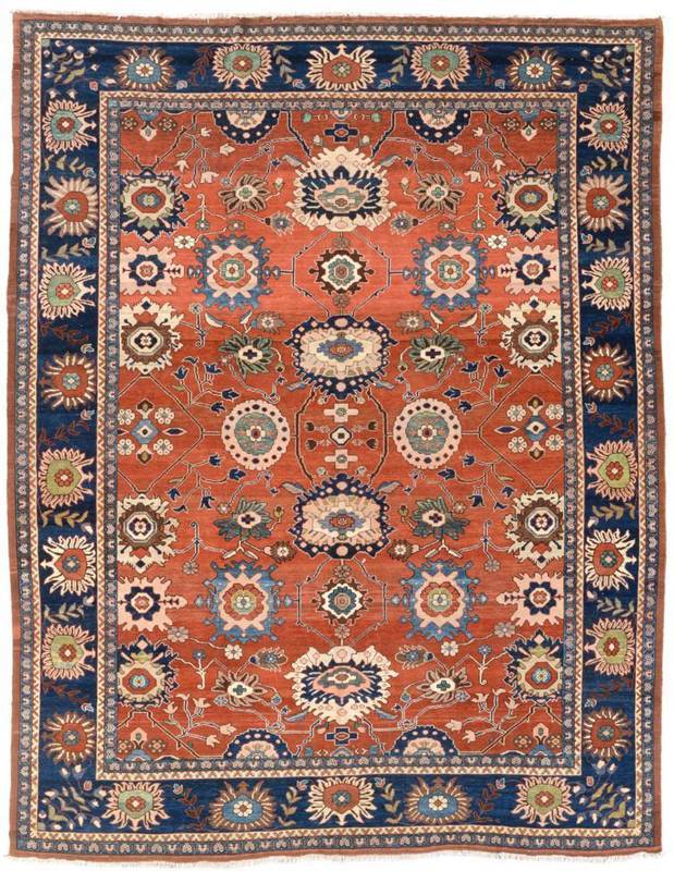 Lot 841 - Mahal Carpet West Iran The terracotta field