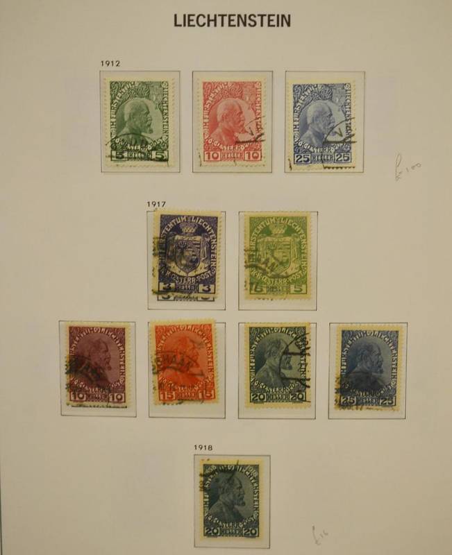 Lot 227 - Liechtenstein. A 1912 to 1997 mint and used