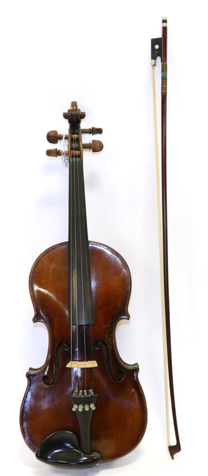 Lot 2026 - Violin 14"; two piece back, ebony