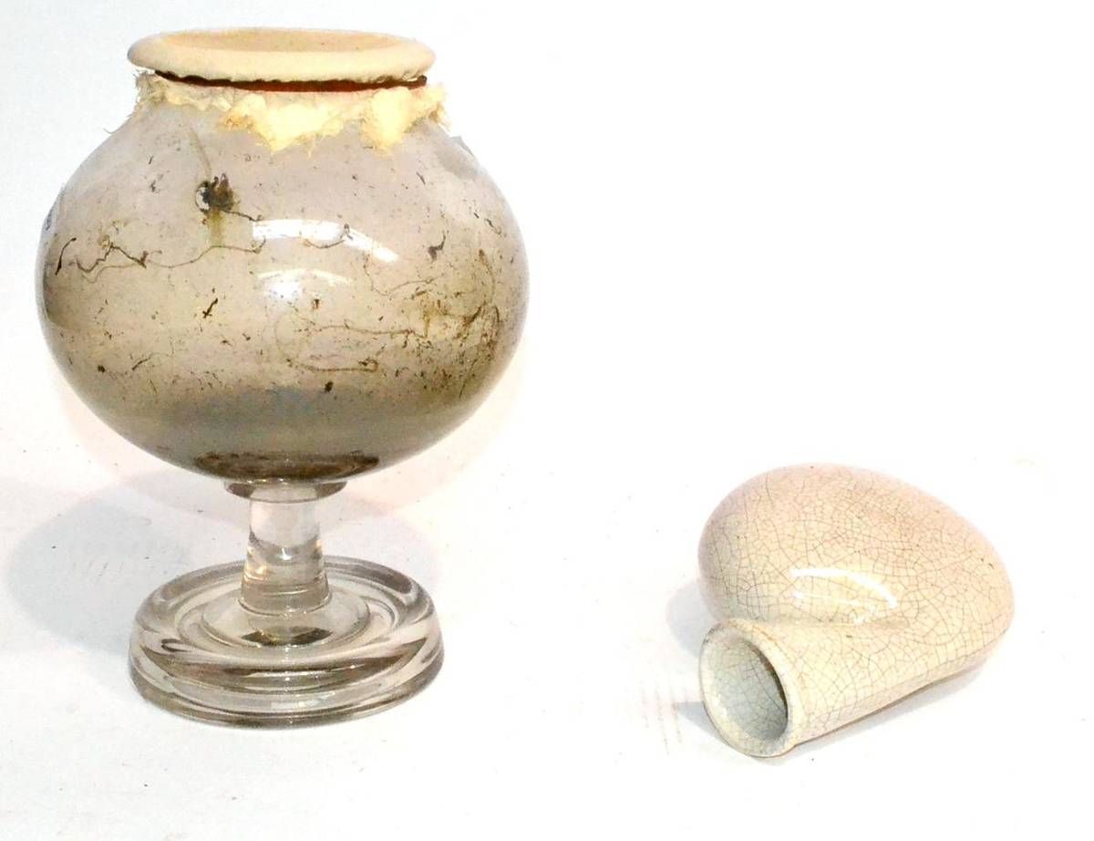 Lot 171 - A 19th Century Glass Leech Jar, with
