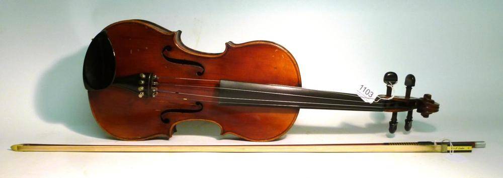 Lot 1103 - A 19th Century French Violin, labelled