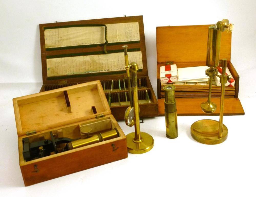 Lot 1042 - Microscope Accessories, including a gimbal