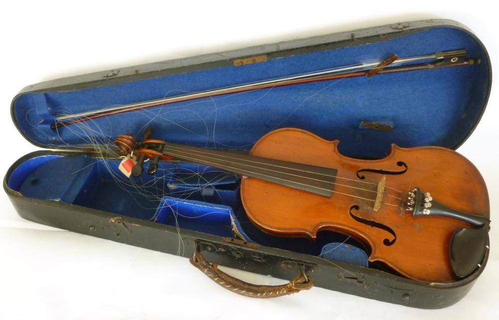 Lot 1100 - A 19th Century German Violin, labelled