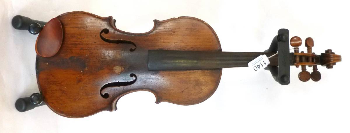 Lot 1140 - A 19th Century French Violin, labelled