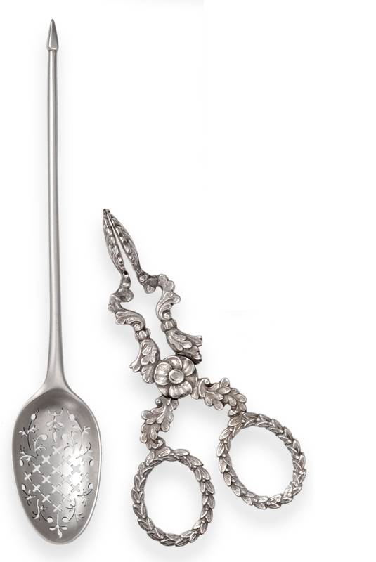 Lot 2402 - An 18th Century Silver Mote Spoon, maker's