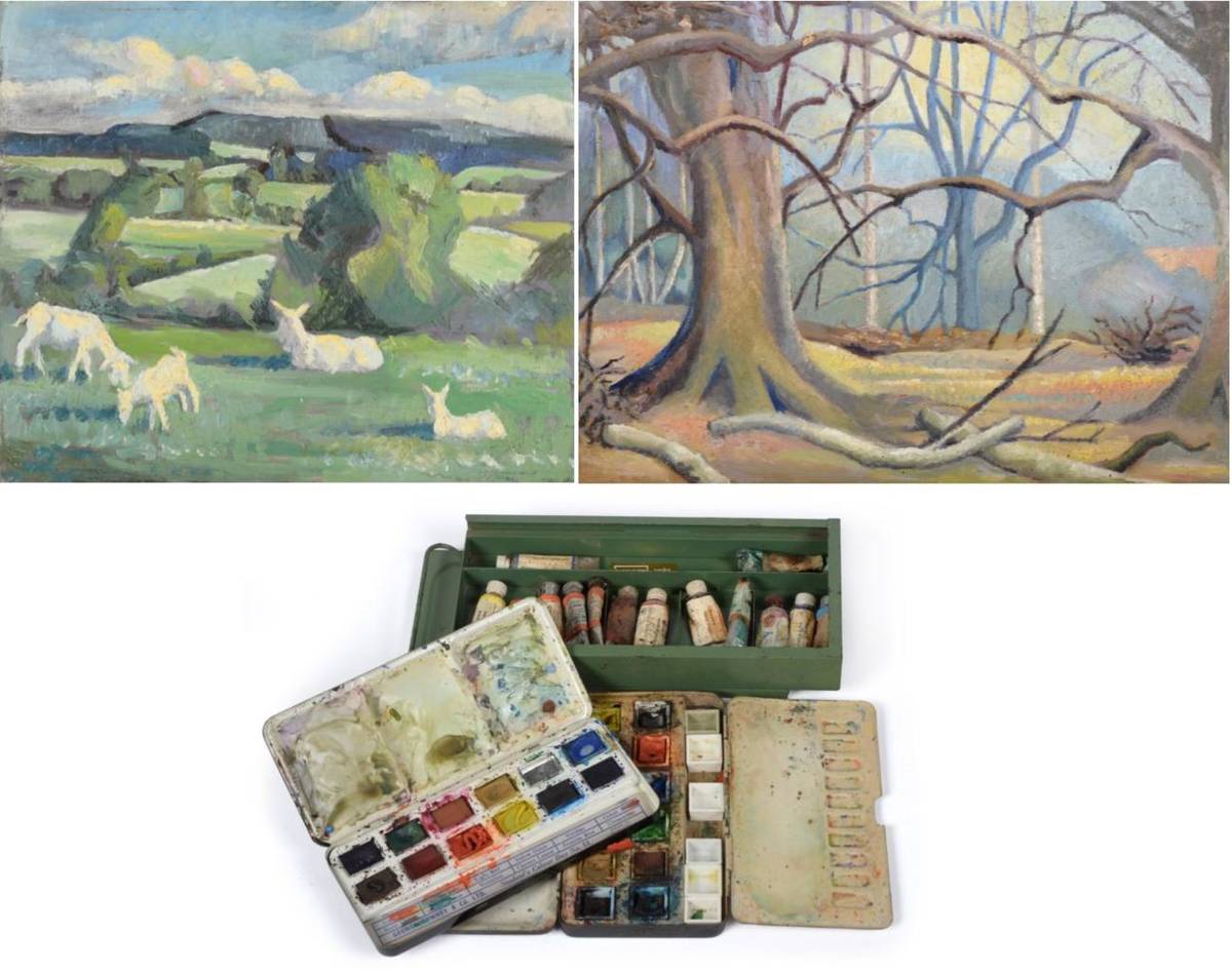 Lot 810 - Edith Lawrence (1890-1973) Tree study Oil