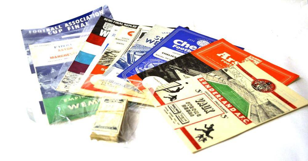 Lot 1034 - 1957 FA Cup Final Programme, Ticket and