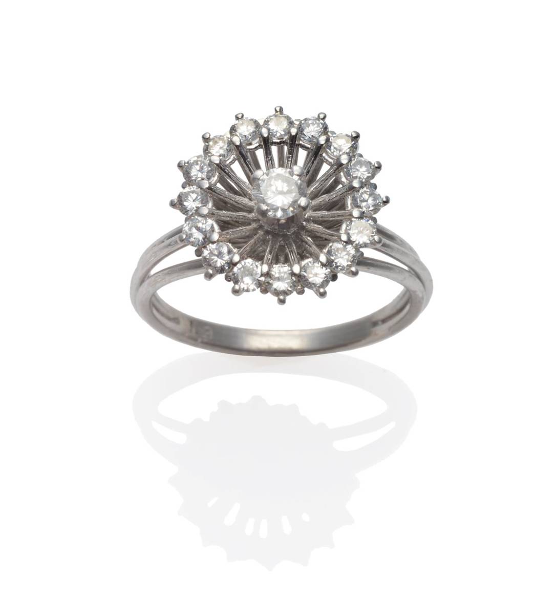 Lot 242 - A Diamond Cluster Ring, a Catherine-wheel