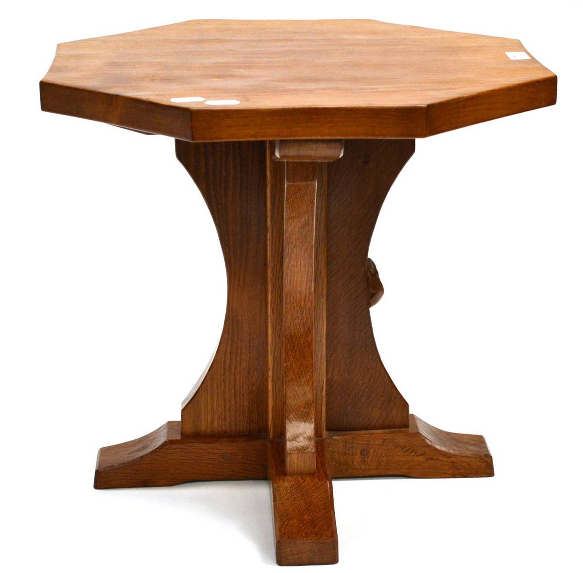 Lot 481 - A Robert "Mouseman " Thompson Oak Octagonal