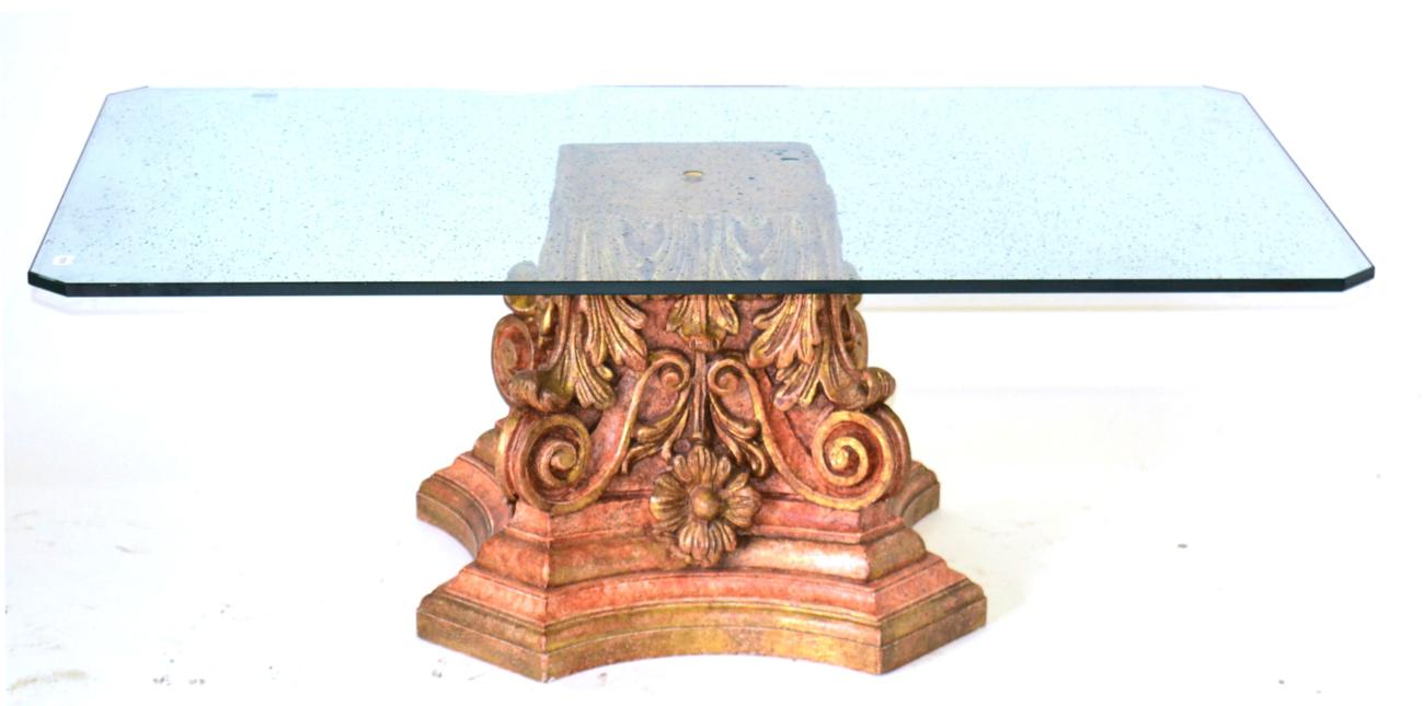 Lot 3072 - A Modern Glass Topped Coffee Table, with