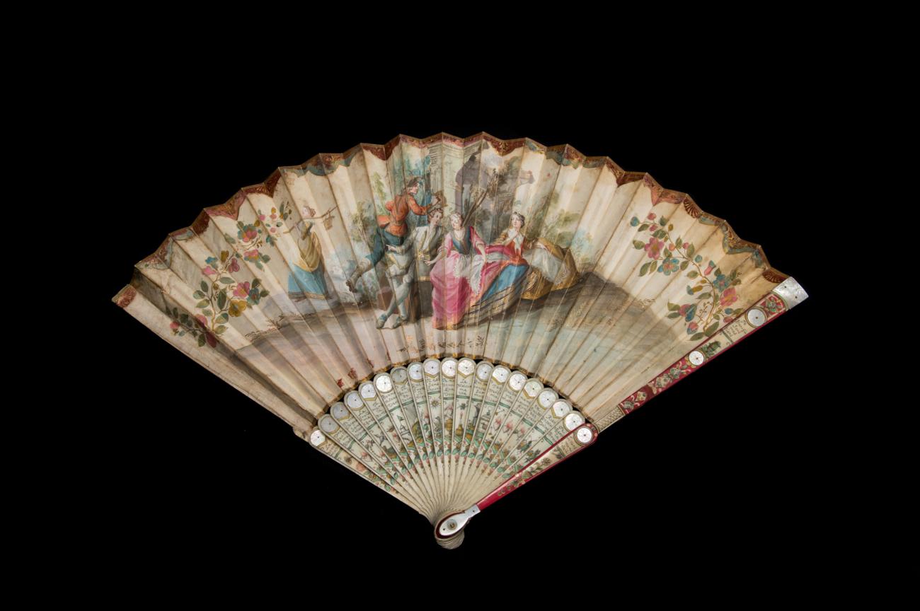 Lot 320 - A Rare Circa 1740 French Fan, with ivory