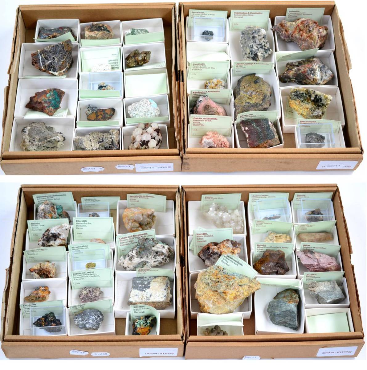 Lot 3125 - Four Trays of Mineral Specimens, mostly