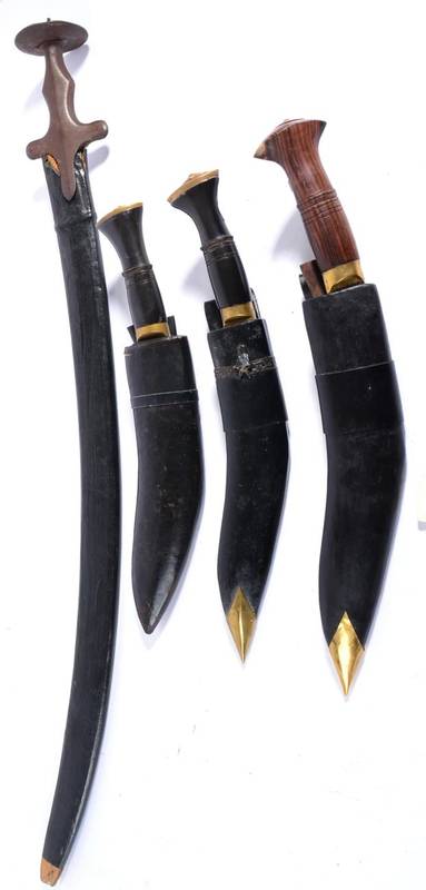 Lot 349 - An Indian Type Talwar, with 72cm curved