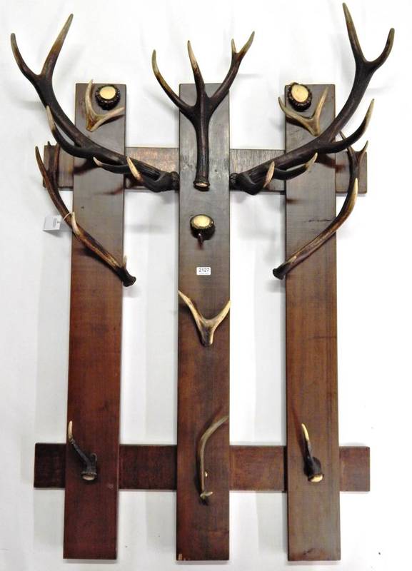 Lot 2127 - Antler Furniture: A Coat and Hat Rack, A