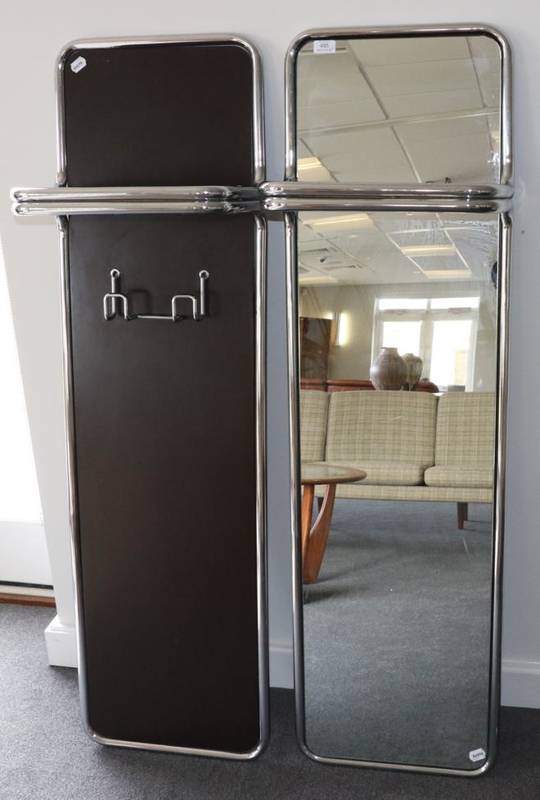 Lot 495 - A 1970s Chrome Tubular Hall Mirror and