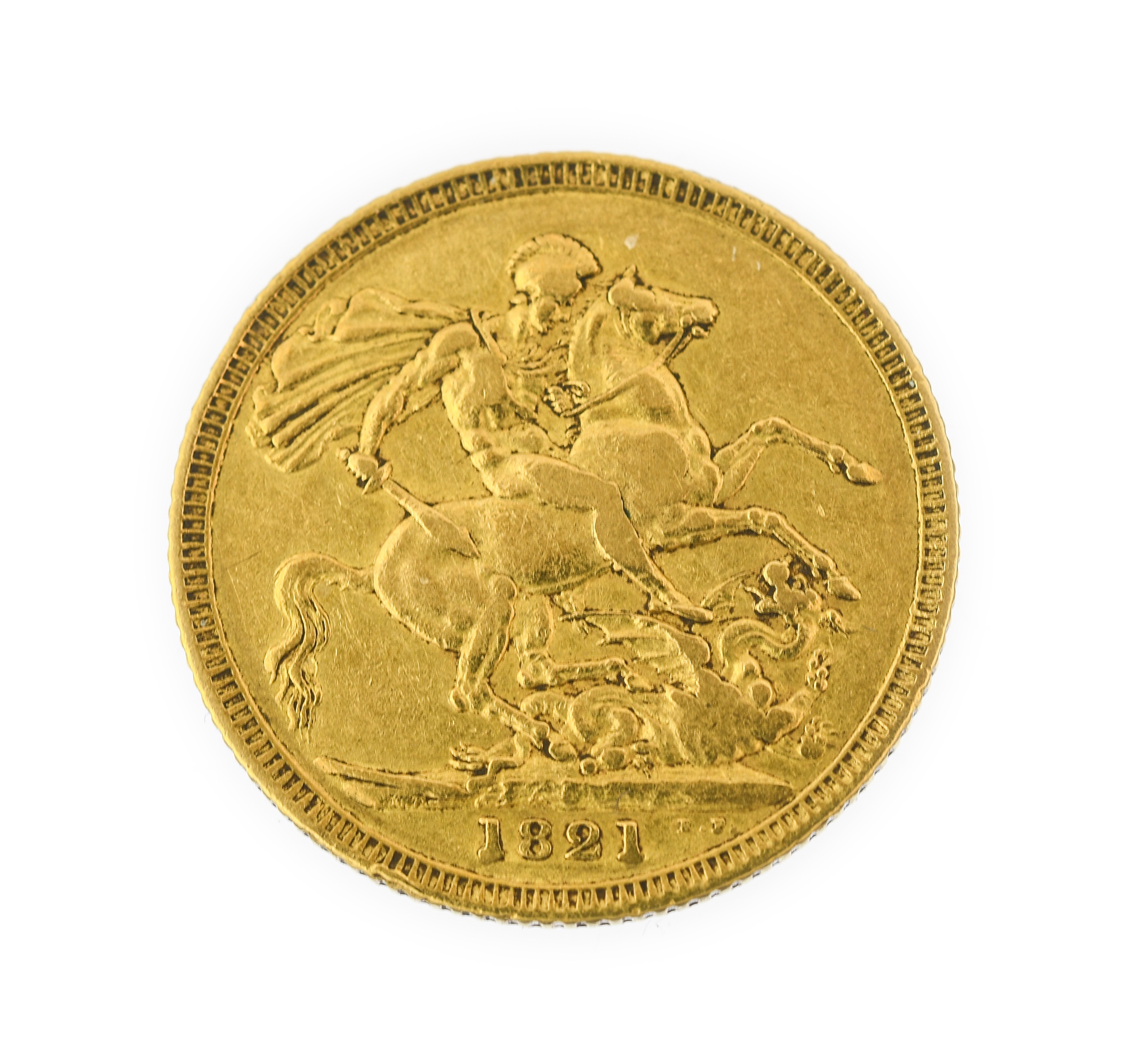 Lot 86 - George IV Sovereign 1821, obv. laureate bust,