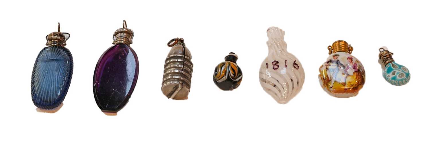 Lot 344 - Seven Small Scent-Bottles, including: three