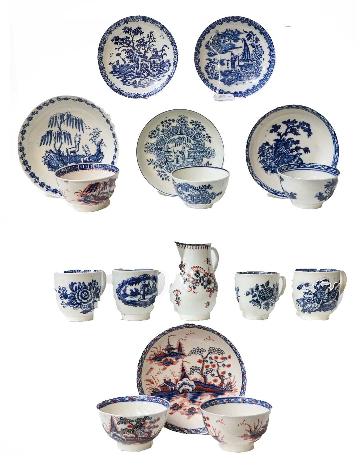 Lot 15 A Collection Of 18th Century English Blue And Lot 15 A Collection Of 18th Century English Blue And