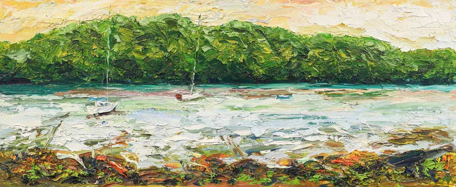 Lot 1076 - Alan Knight (b.1949) Estuary Initialled,