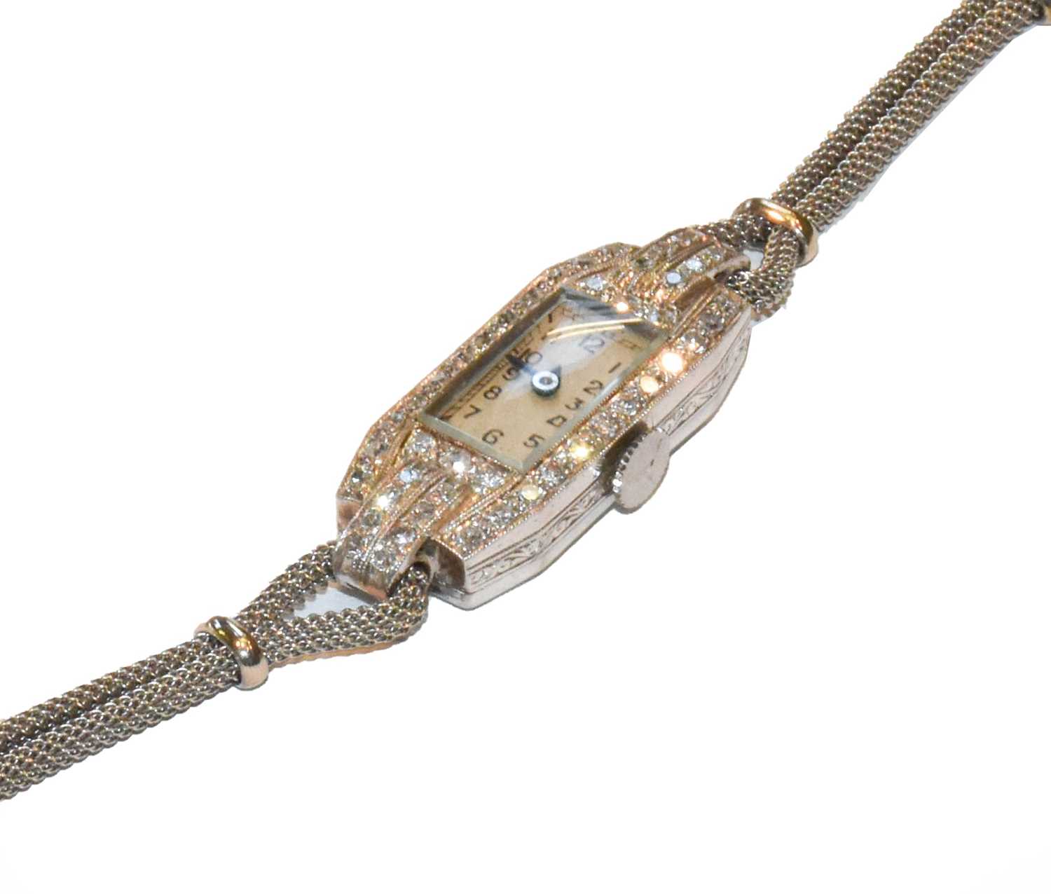 Lot 193 - A Cyma diamond cocktail watch