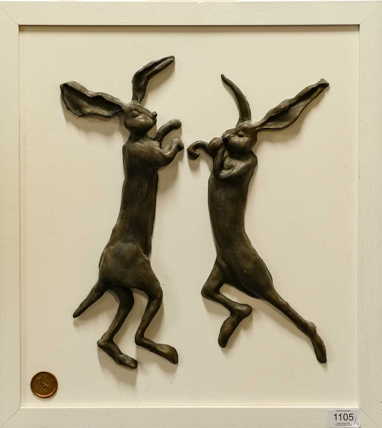 Lot 1105 - *TW (contemporary) Boxing Hares Monogrammed,