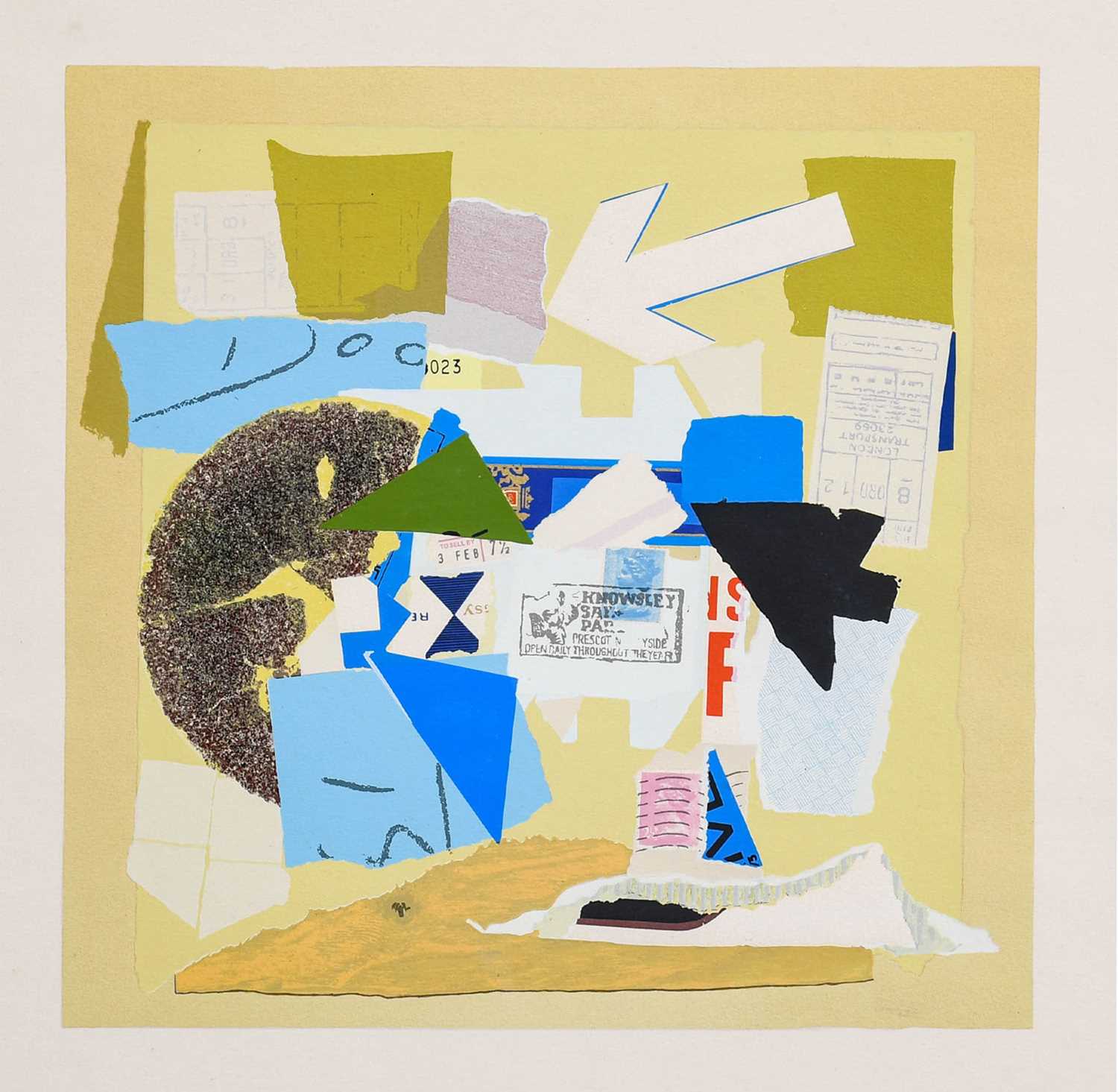 Lot 1147 - Harry Thubron Collage Lithograph, signed